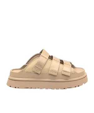 UGG Goldenglow Logo Embossed Slides - Gold