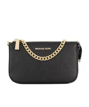 Michael Kors Jet Set Logo Plaque Clutch Bag - Black