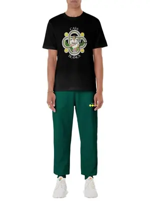 Casablanca Illustration-printed Crewneck T-shirt - Black