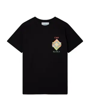 Casablanca Graphic Back-print T-shirt - Black