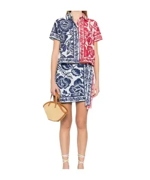 Farm Rio Floral-print Short-sleeve Shirt - Multicolor