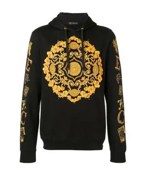 Versace Baroque Logo Hooded Hoodie