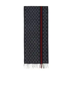 Gucci Logo Detail Scarf - Black