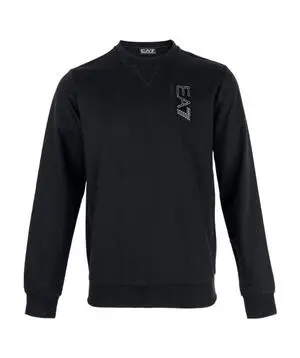 Emporio Armani Round-necked Logo Sweater - Black