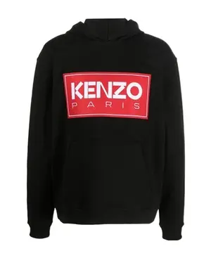 Kenzo Logo Hooded Sweater - Black