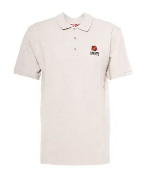 Kenzo Logo Embroidered Short-sleeved Polo Shirt - White