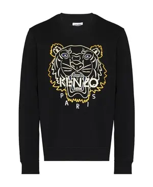 Kenzo Round-necked Logo Sweater - Black