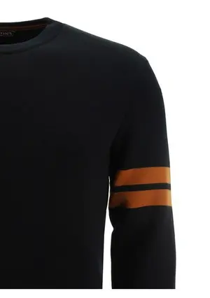Zegna Long-sleeve Crewneck Jumper With Ribbed Trims