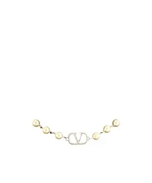 Valentino Garavani Vlogo Signature Embellished Bracelet - Yellow