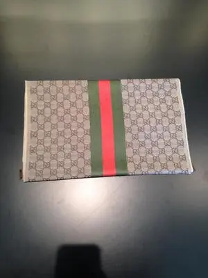 Gucci Gg Jacquard Knit Scarf With Web And Fringe