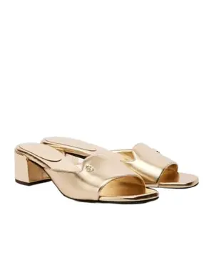 JIMMY CHOO Metallic Leather Loafers - Nude