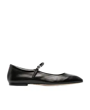 AeydĒ Uma Square Toe Mary Jane Flats - Black