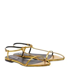 JIL SANDER Metallic Leather Sandals - Multicolor