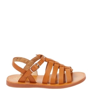 POM D'API Plagette Strap Leather Sandals - Brown
