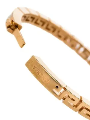 Versace Greca-detail Logo-engraved Bangle Bracelet