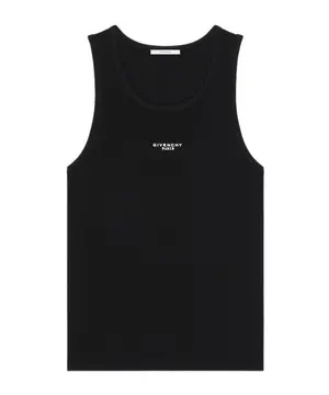 Givenchy Tank Top In Cotton With Paris Print