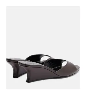 Staud Brigitte Leather Wedge Mules
