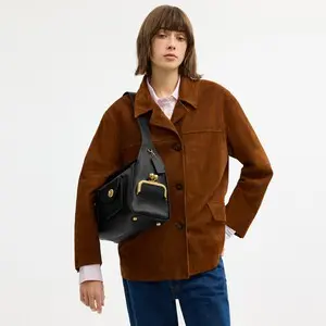 COACH Turnlock Haversack Bag - Brass/black