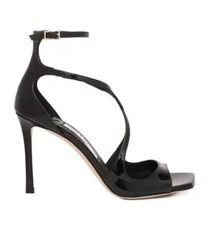 JIMMY CHOO Square-toe High-heeled Sandals - Black