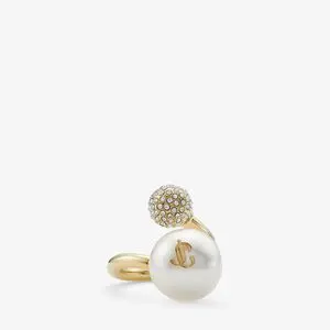 JIMMY CHOO Auri Ring With Pearl And Crystal Embellishments