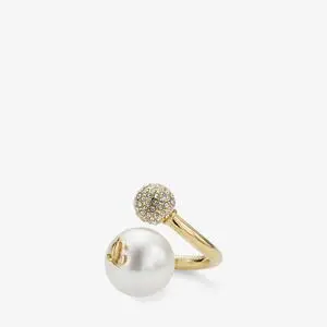 JIMMY CHOO Auri Ring With Pearl And Crystal Embellishments