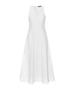 ROTATE BY BIRGER CHRISTENSEN Sleeveless Flower Midi Dress - White