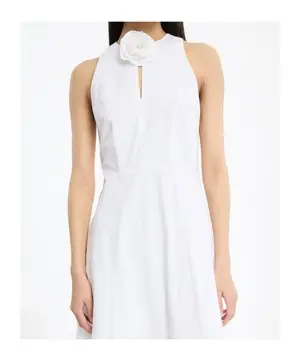 ROTATE BY BIRGER CHRISTENSEN Sleeveless Flower Midi Dress