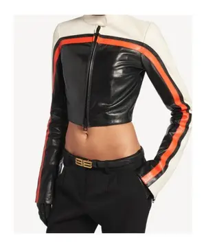 Balenciaga Bodies Fitted Biker Jacket