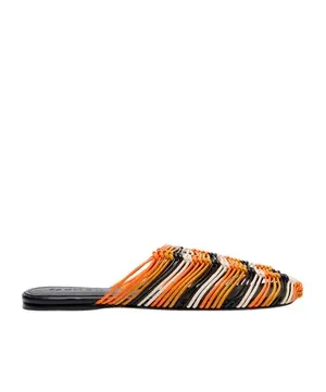 Farm Rio Leather Slides - Multicolor