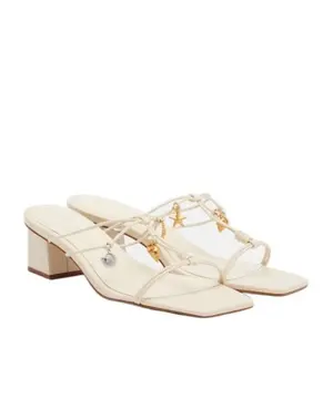 Farm Rio Embellished Leather Mules