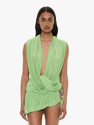 Christopher Esber Ripple Drape Top - Green