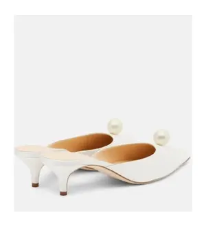 Magda Butrym Faux Pearl Satin Mules