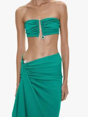 Christopher Esber Droplet Crystal Clasp Cascade Skirt