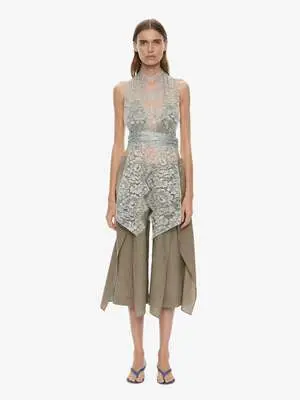 Christopher Esber Moonlit Patina Lace Scarf Top