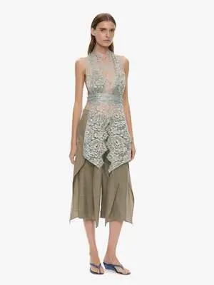 Christopher Esber Moonlit Patina Lace Scarf Top