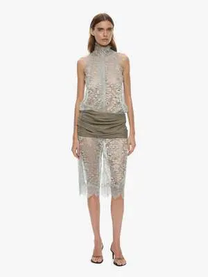 Christopher Esber Moonlit Patina Lace Zipped One Piece