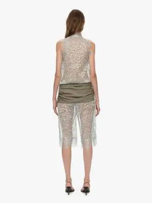 Christopher Esber Moonlit Patina Lace Zipped One Piece