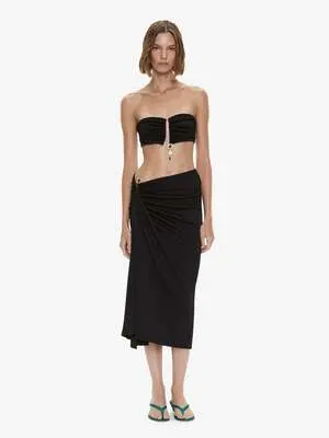 Christopher Esber Droplet Crystal Clasp Cascade Skirt