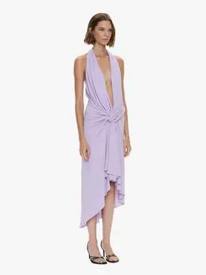 Christopher Esber Spire Cascade Midi Dress - Purple