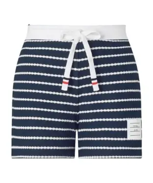 Thom Browne Striped Honeycomb Shorts - No