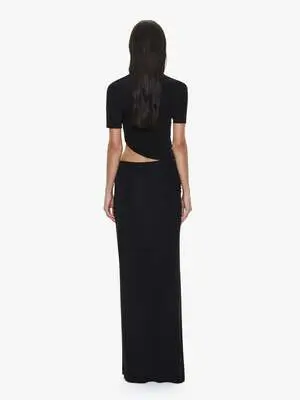Christopher Esber Bezel Quartz Ruched Tee - Black