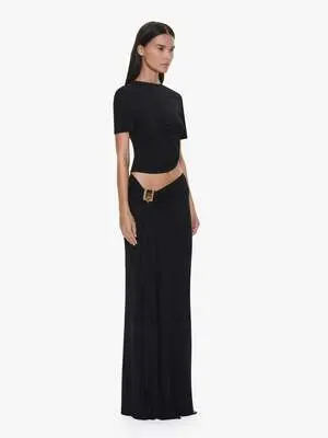 Christopher Esber Bezel Quartz Cascade Skirt - Black