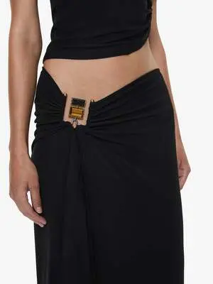 Christopher Esber Bezel Quartz Cascade Skirt - Black