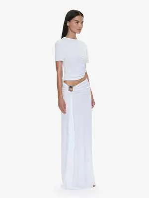 Christopher Esber Bezel Quartz Cascade Skirt - White
