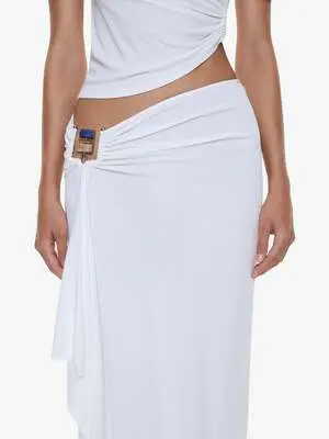 Christopher Esber Bezel Quartz Cascade Skirt - White