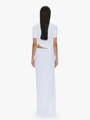 Christopher Esber Bezel Quartz Cascade Skirt - White