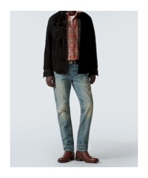 Ralph Lauren Suede Western Shirt
