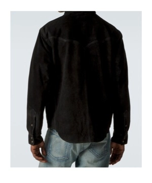 Ralph Lauren Suede Western Shirt