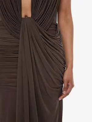 Christopher Esber Ripple Drape Gown - Brown