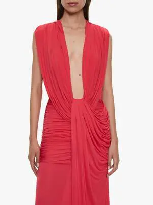 Christopher Esber Ripple Drape Gown - Pink
